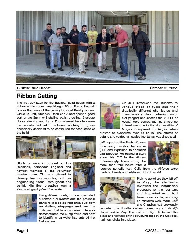 Weekly Debriefs — Bushcat Build - GAJeff