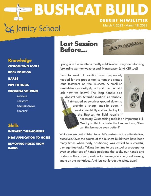 Weekly Debriefs — Bushcat Build - GAJeff