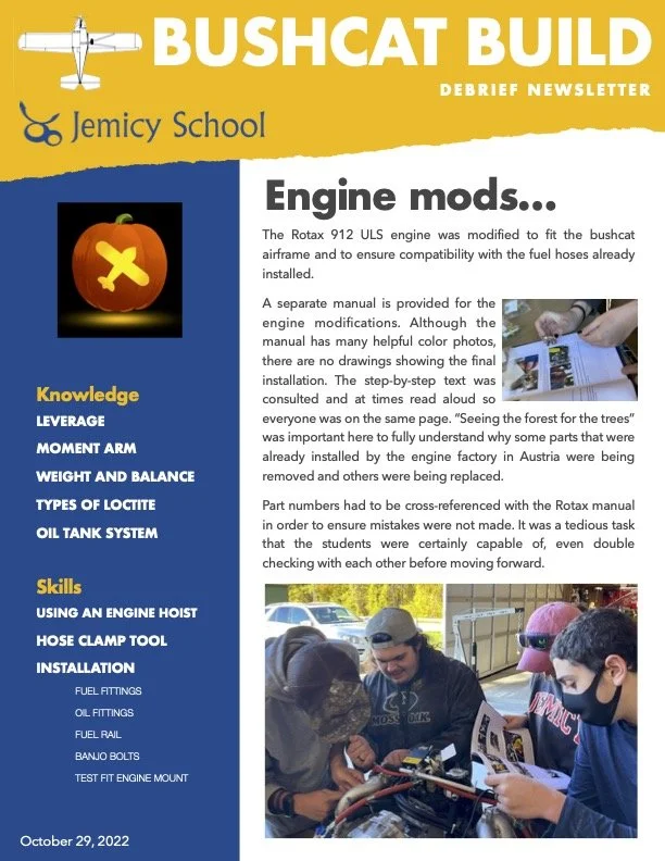 Weekly Debriefs — Bushcat Build - GAJeff