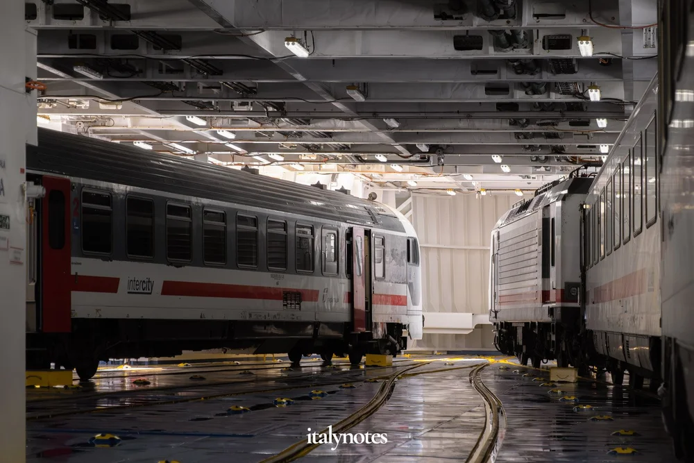 Train-ferry from Sicily to Calabria