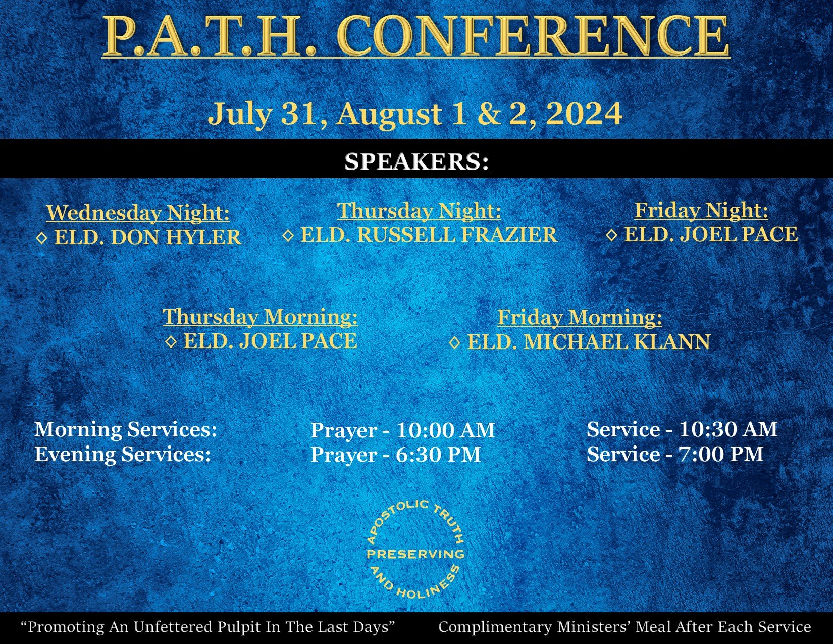 PATH Conference — Ecclesiastical Researches
