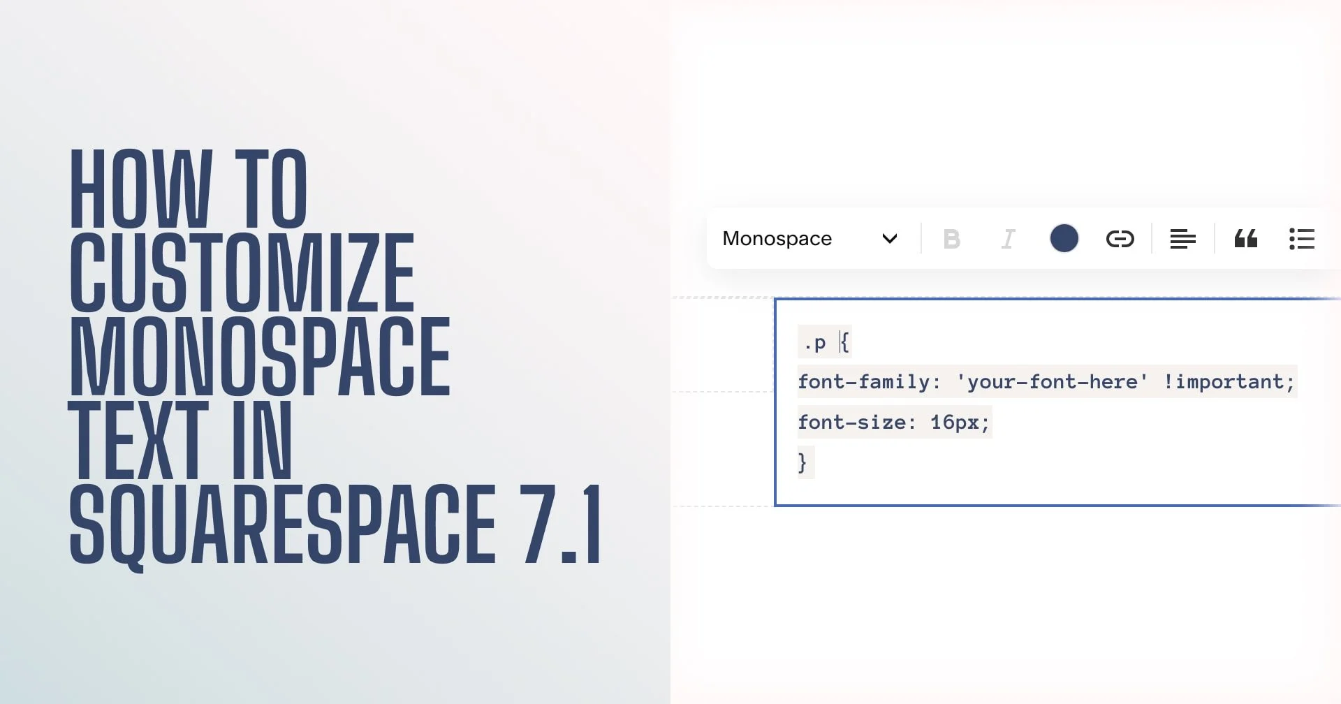 How To Customize Monospace Text In Squarespace 7 1 How To Customize Monospace Text In Squarespace 7 1