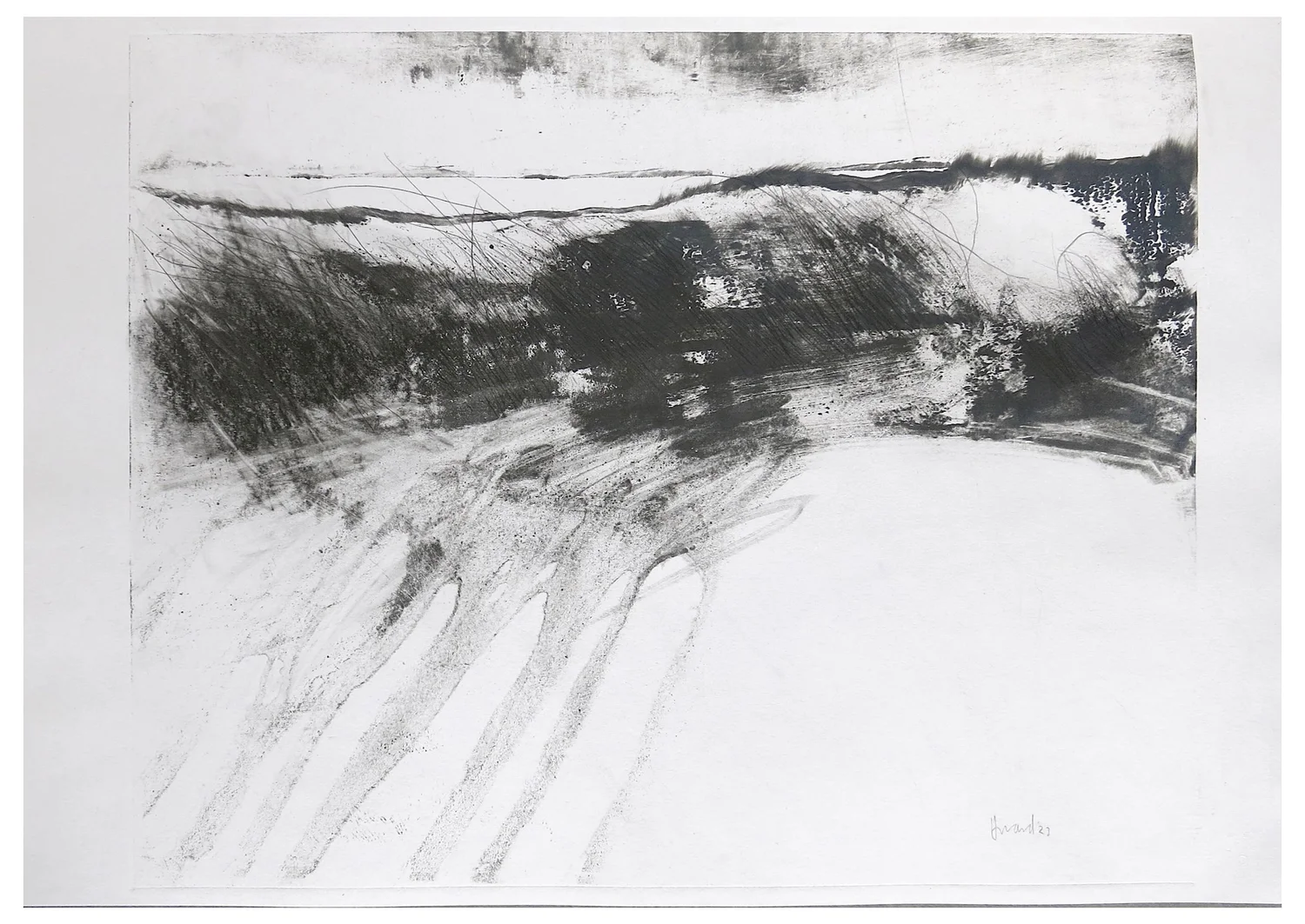 Landscape monotype prints — Helen Ward