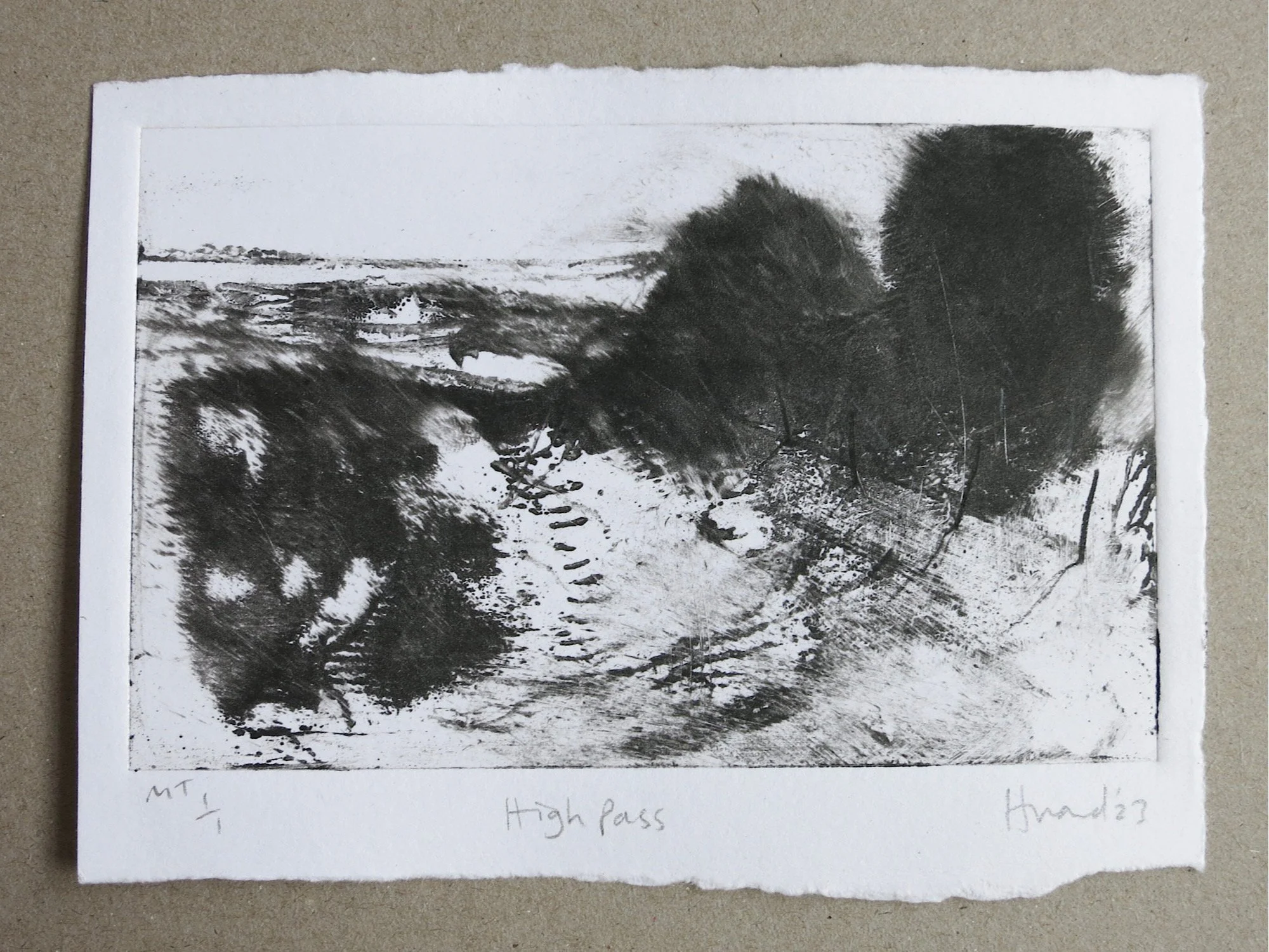 Landscape monotype prints — Helen Ward