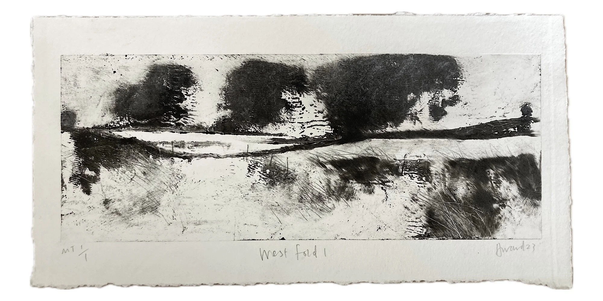 Landscape monotype prints — Helen Ward