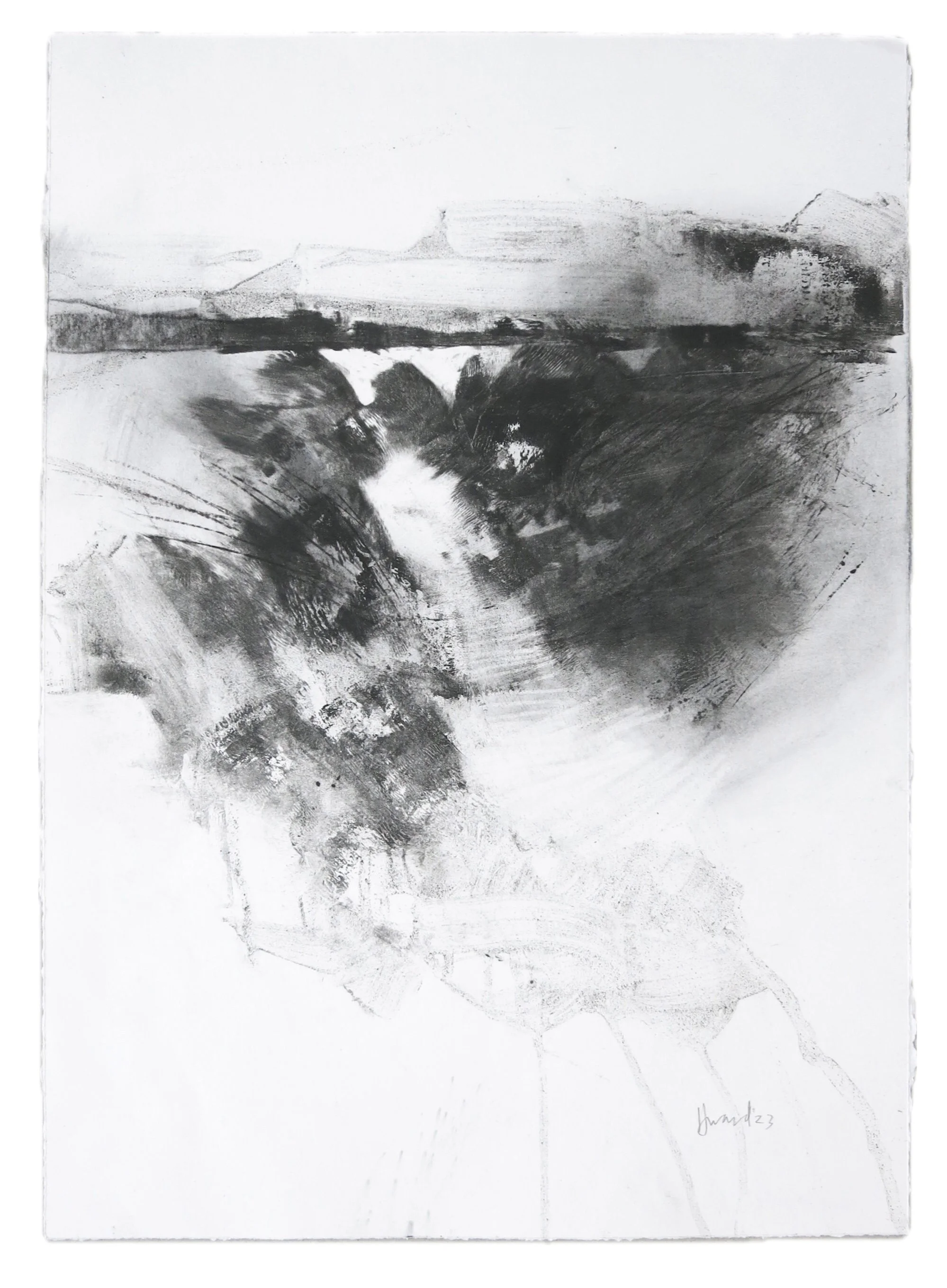Landscape monotype prints — Helen Ward