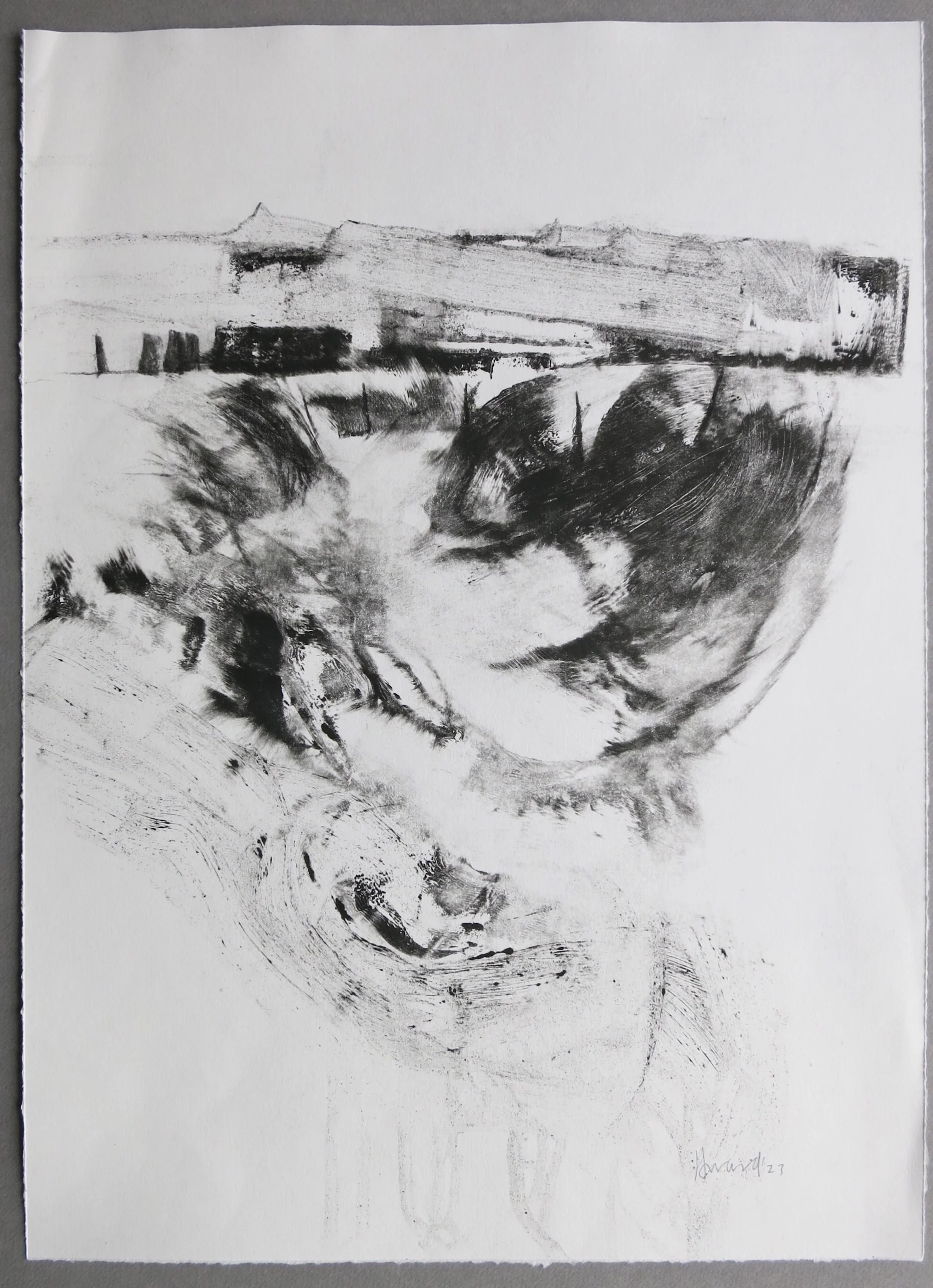 Landscape monotype prints — Helen Ward