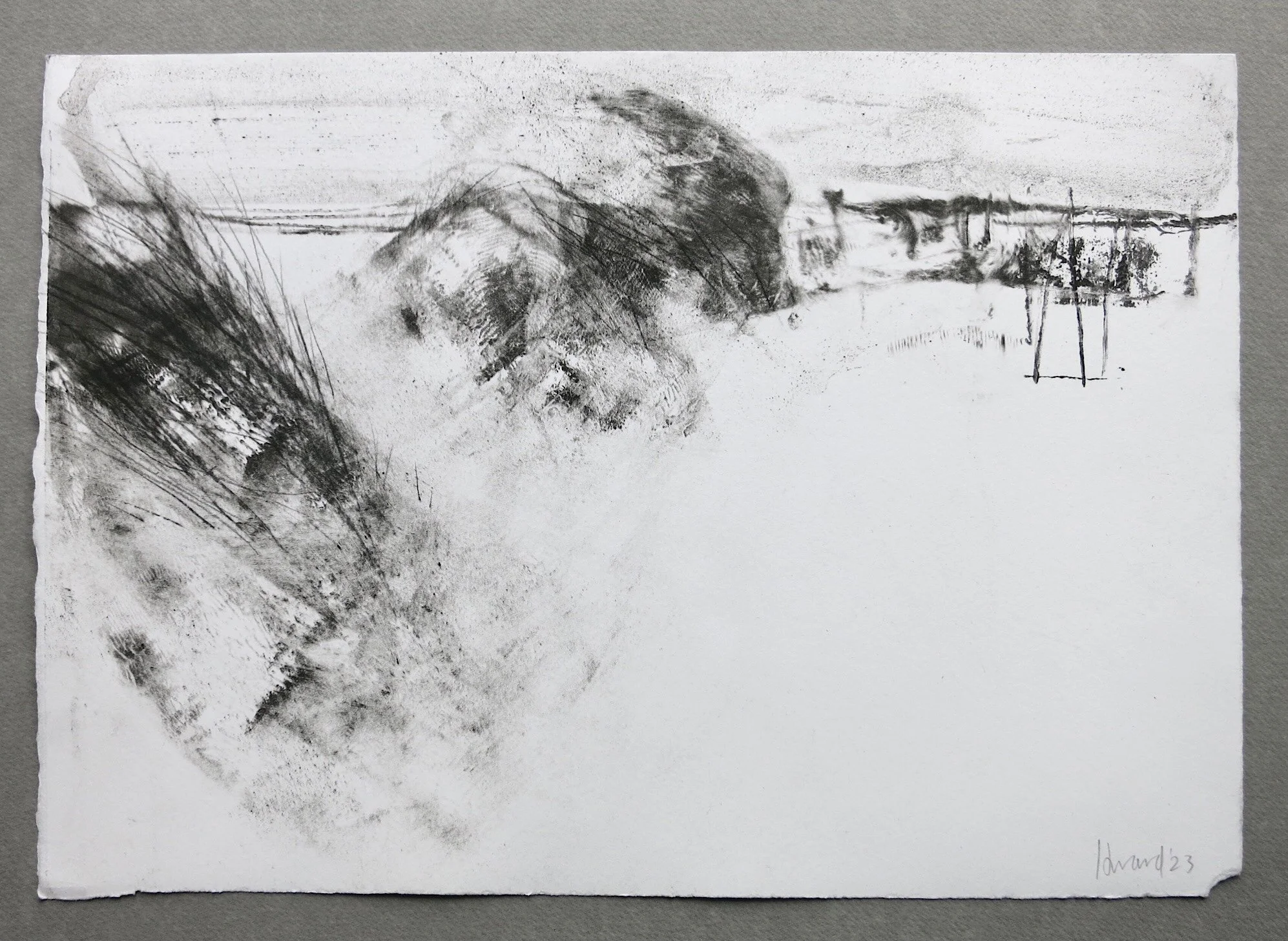 Landscape monotype prints — Helen Ward