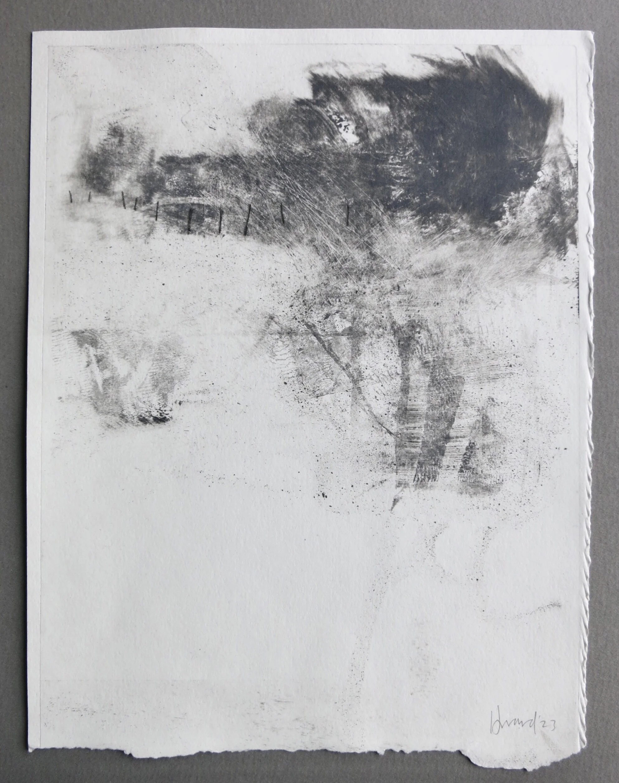 Landscape monotype prints — Helen Ward