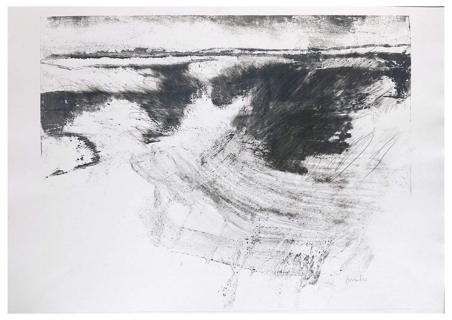 Landscape monotype prints — Helen Ward
