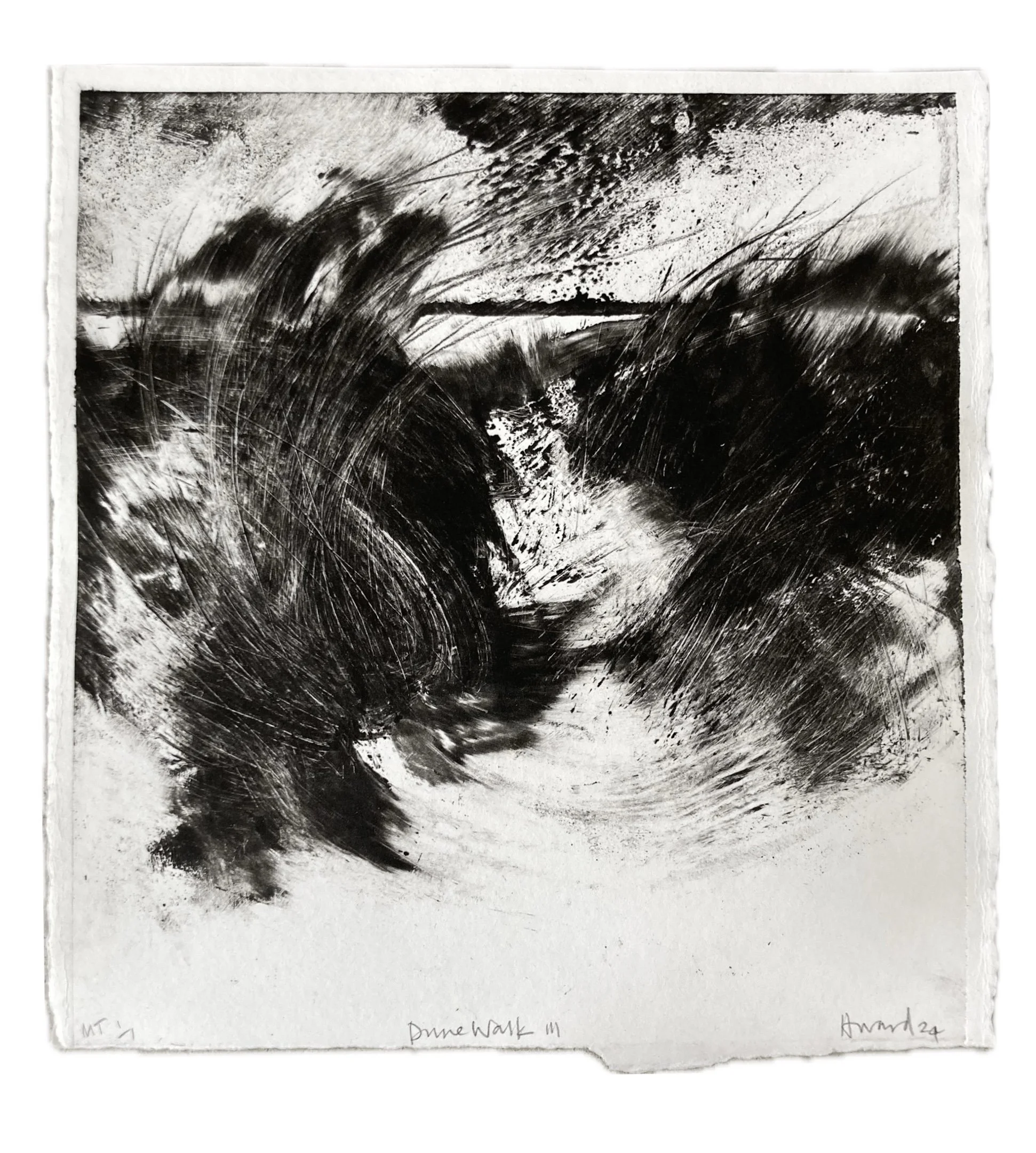 Landscape monotype prints — Helen Ward