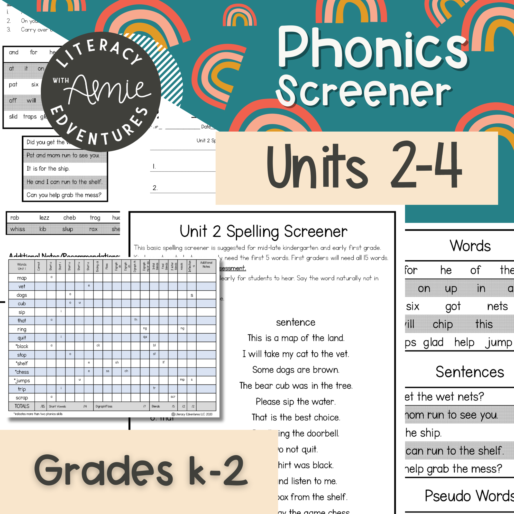 Phonics Screener Units 2-4 — Literacy Edventures
