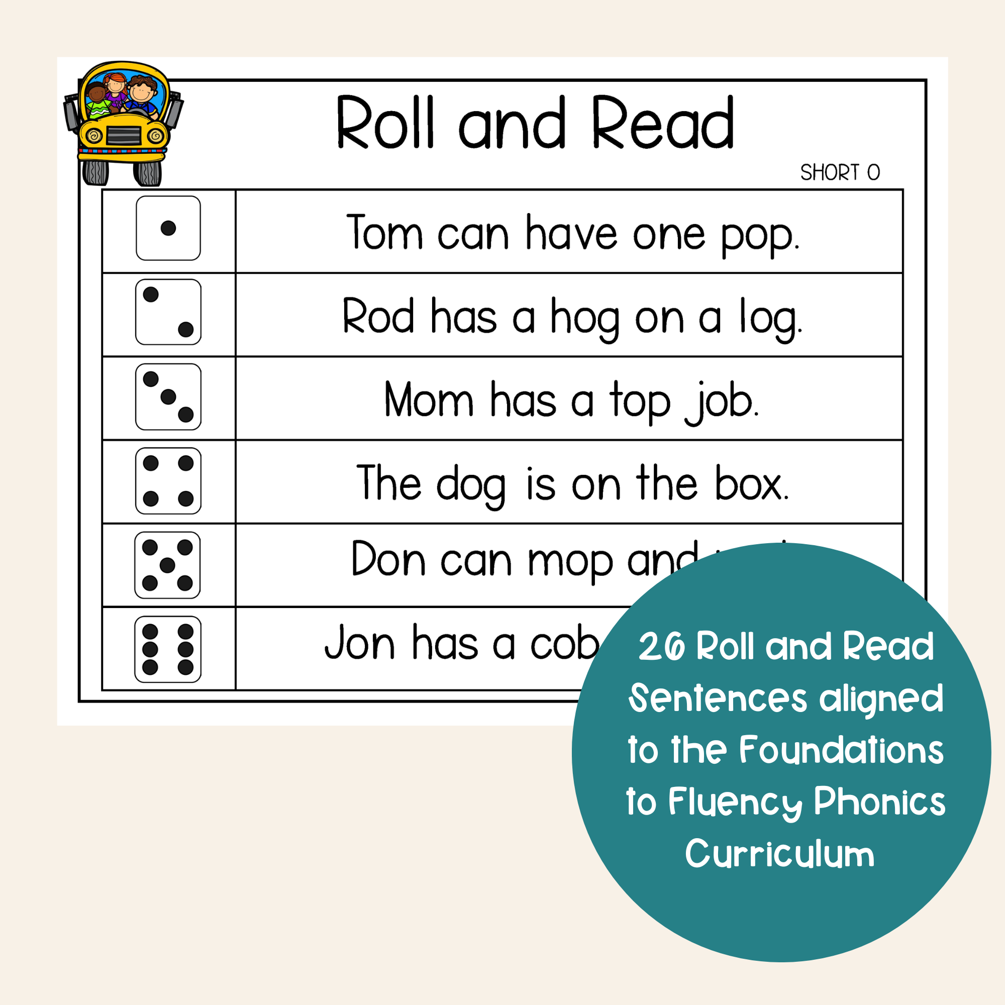 Fluency Roll and Read Phonics Game: Engaging Practice for Early Readers ...