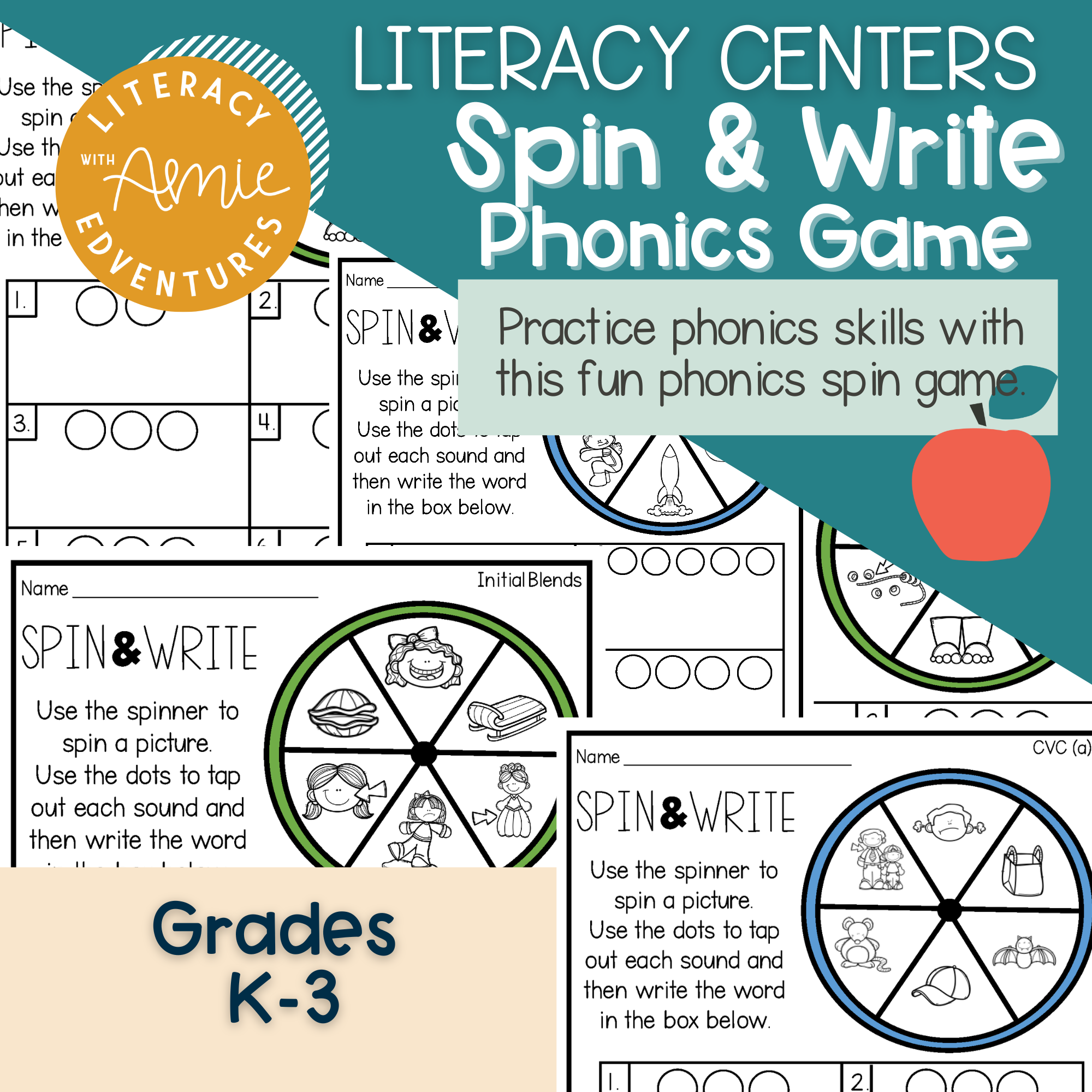 Phonics Spin and Write — Literacy Edventures