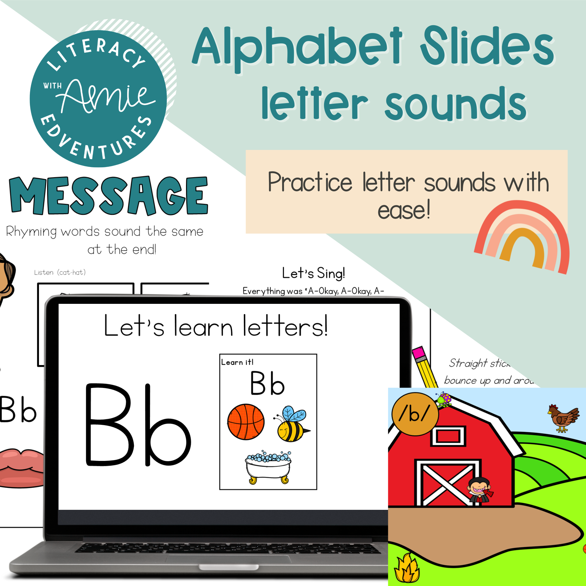 letter sound intervention articulation cards — Literacy Edventures