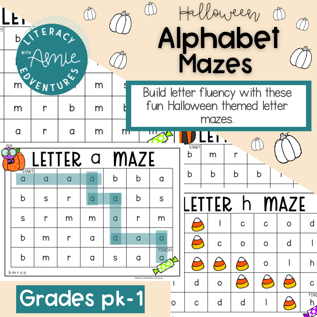 Halloween Letter Mazes — Literacy Edventures