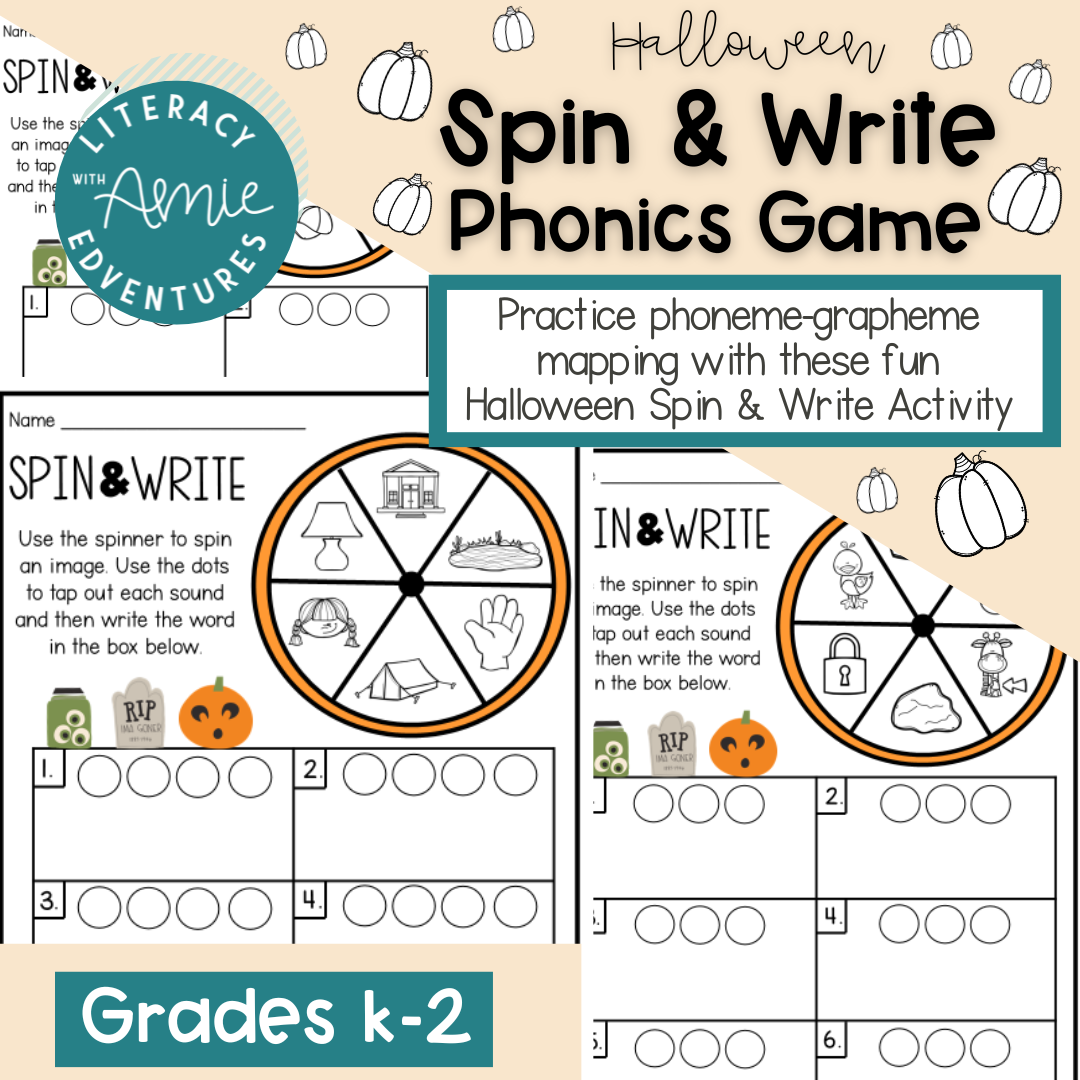 Halloween Spin and Write — Literacy Edventures