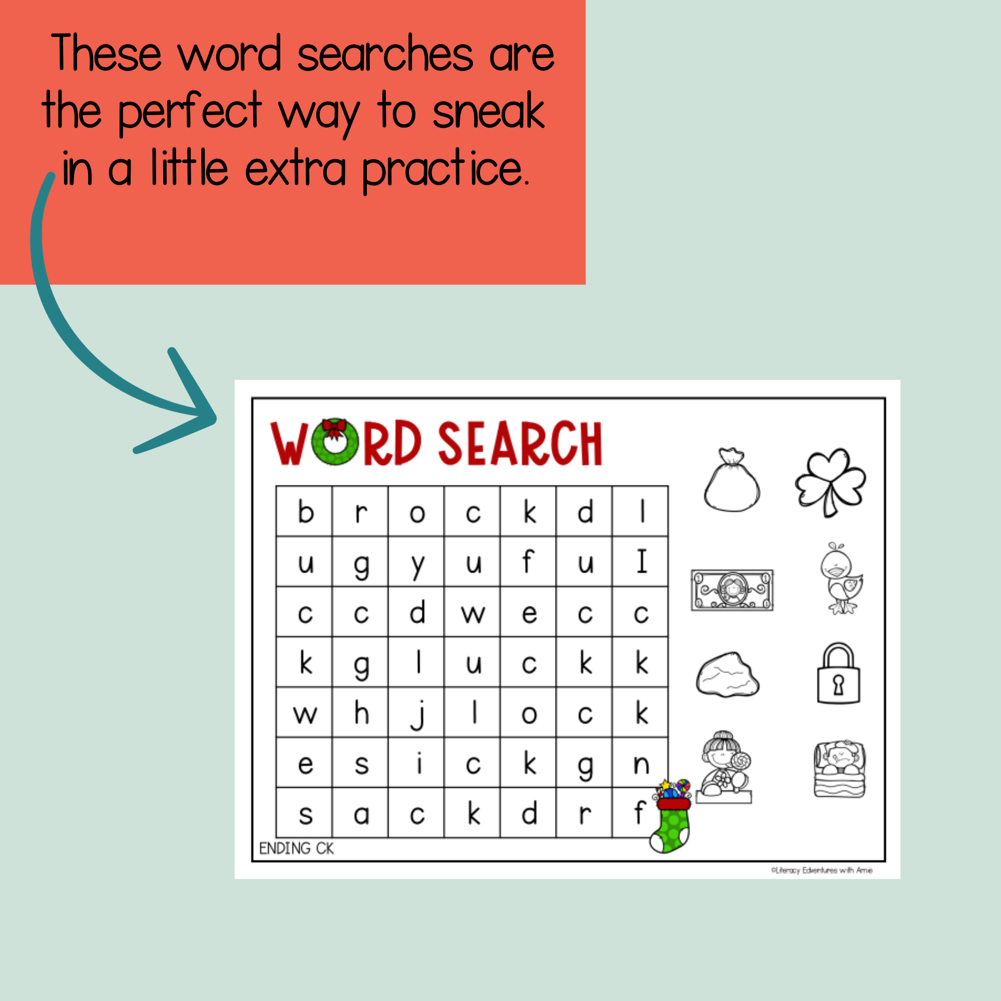 Holiday Phonics Word Search — Literacy Edventures