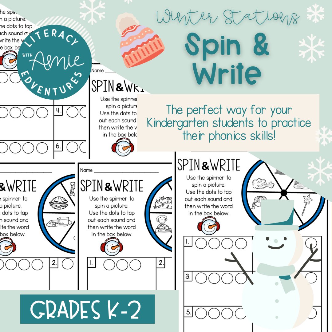 Winter Phonics: Spin and Write (Science of Reading) — Literacy Edventures