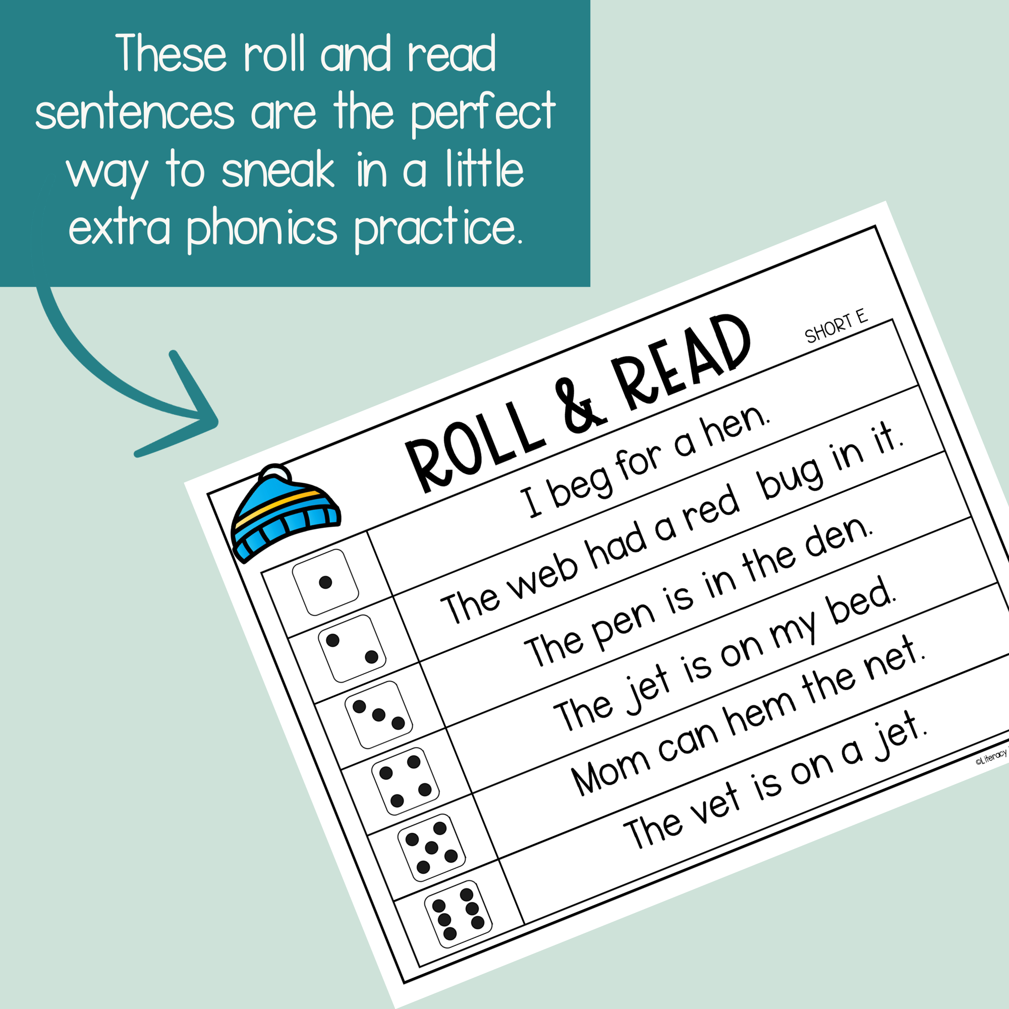 Winter Roll and Read Sentences (Science of Reading) — Literacy Edventures
