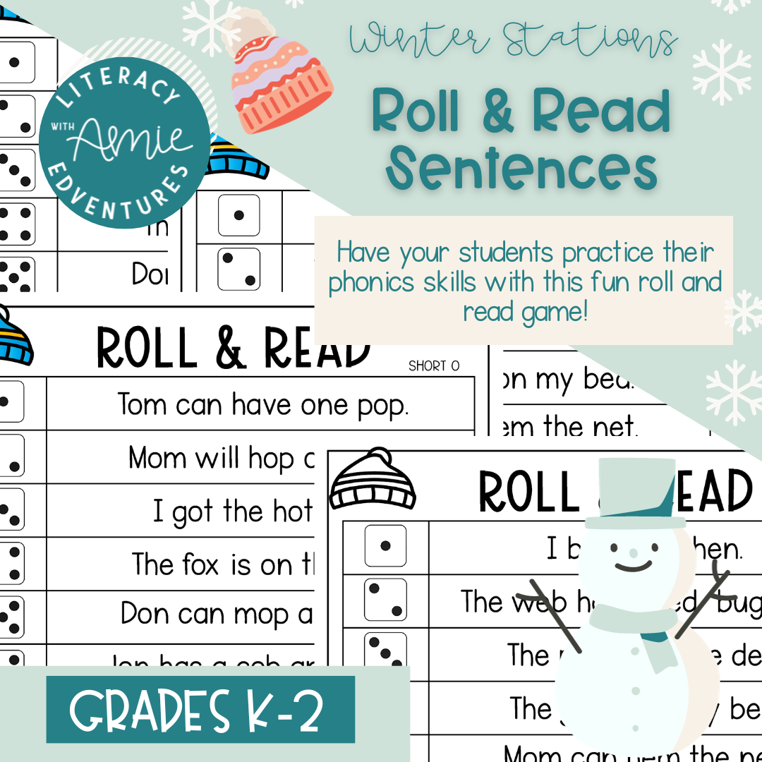 Winter Roll and Read Sentences (Science of Reading) — Literacy Edventures