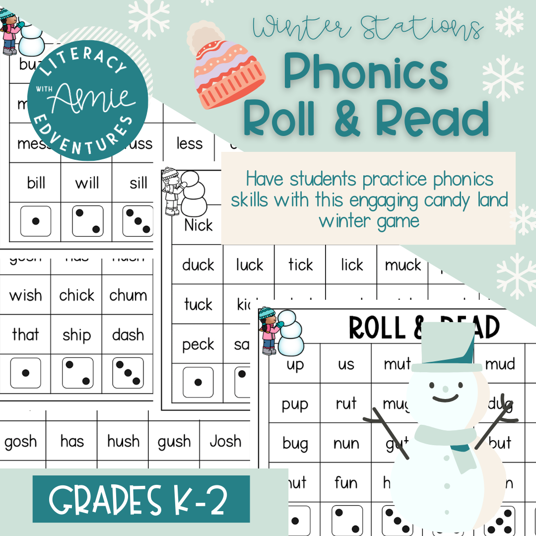 Winter Phonics Roll and Read — Literacy Edventures