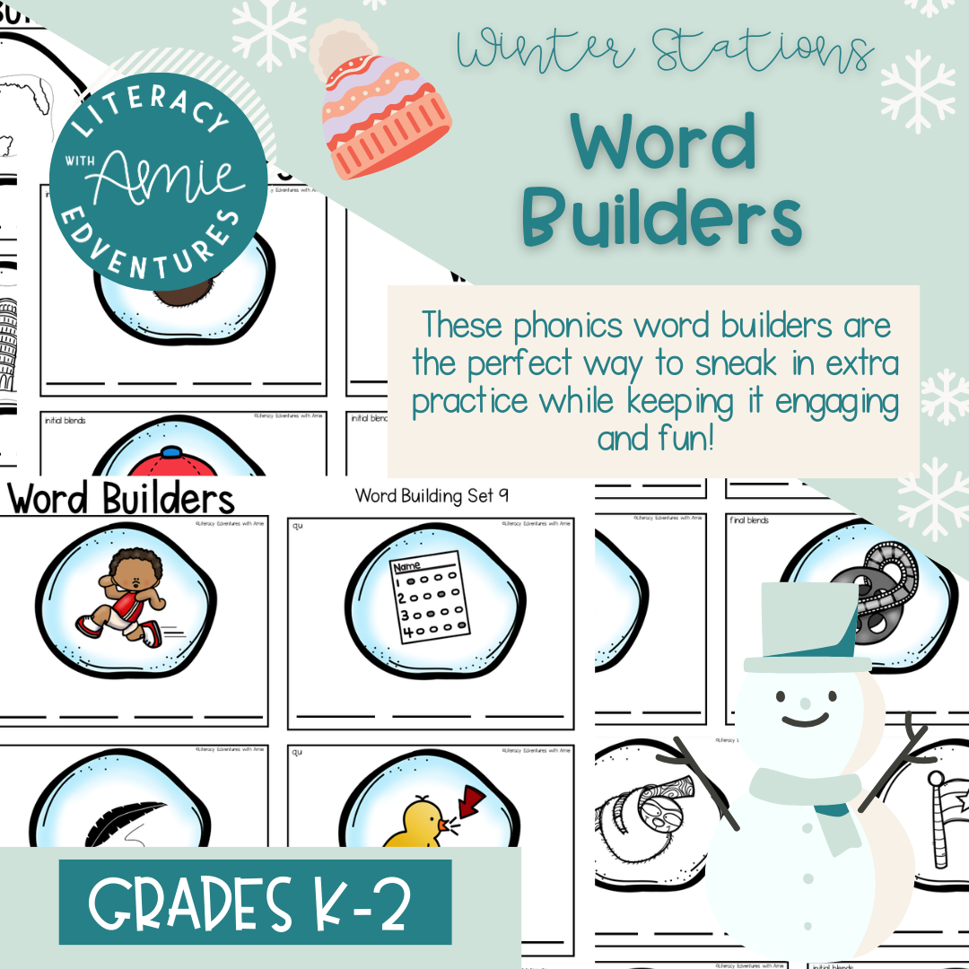Winter Phonics Word Builders — Literacy Edventures