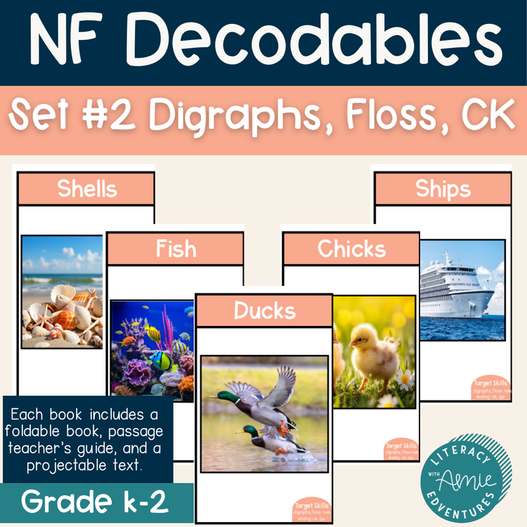 Decodable Books and Passages | Digraphs | Floss Rule | Ending CK ...