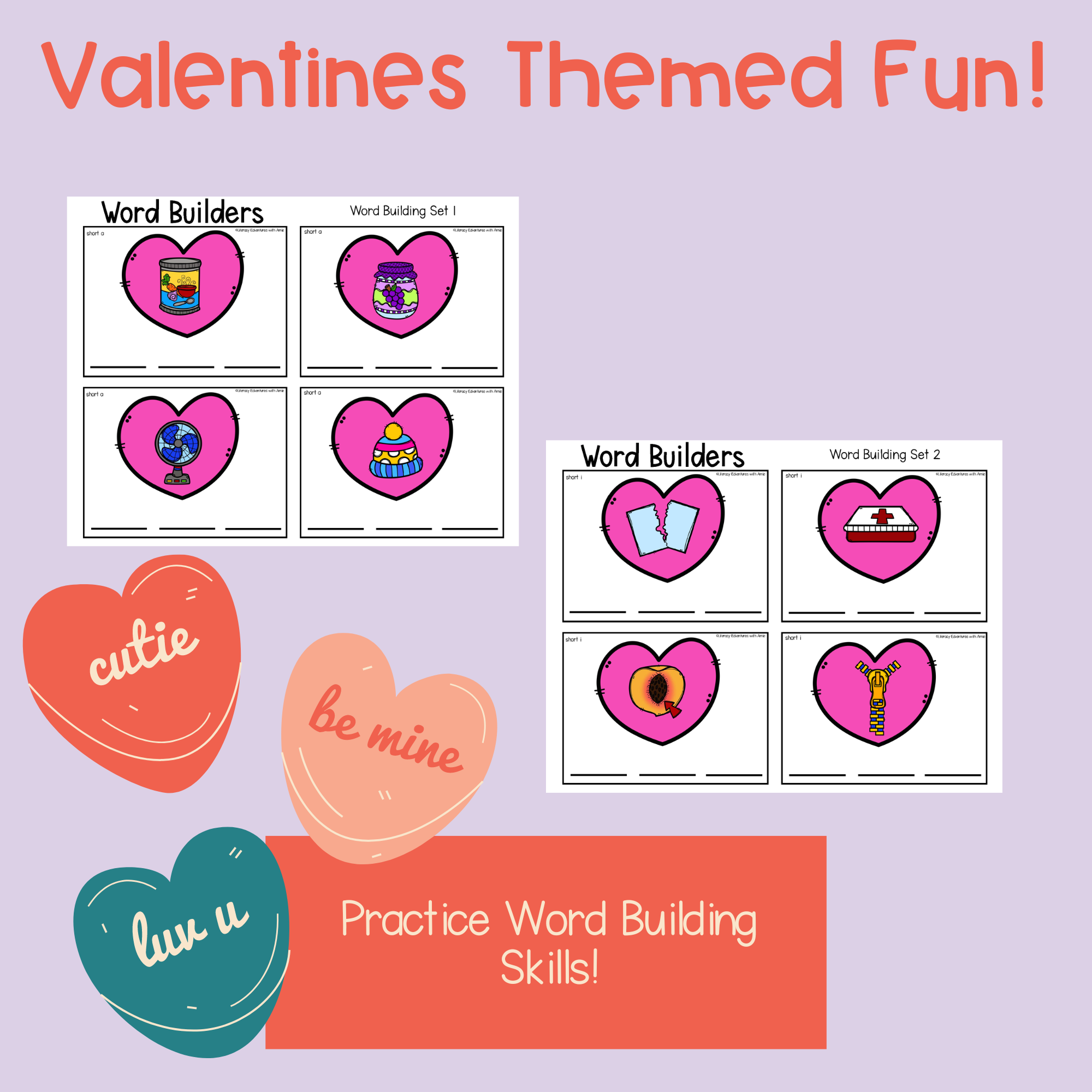 Valentine's Phonics Word Builders — Literacy Edventures