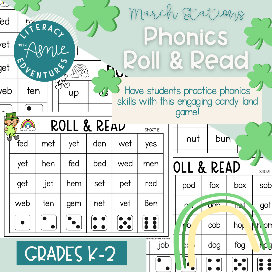 March Themed Phonics Roll and Read — Literacy Edventures