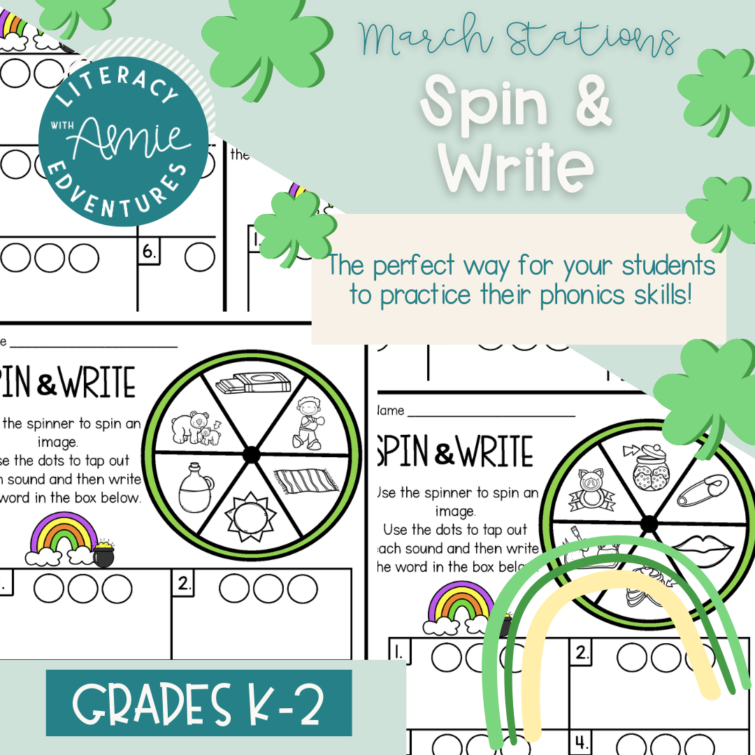 March Phonics: Spin and Write (Science of Reading) — Literacy Edventures