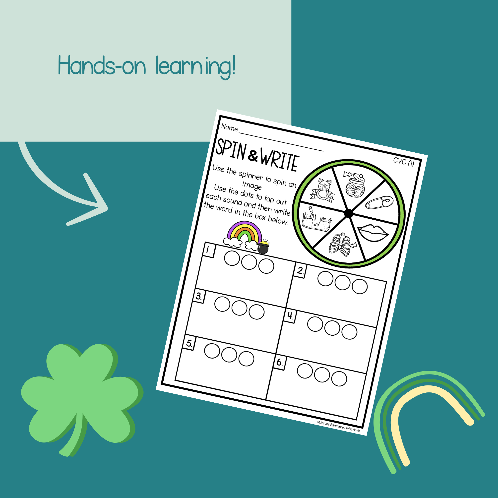 March Phonics: Spin and Write (Science of Reading) — Literacy Edventures