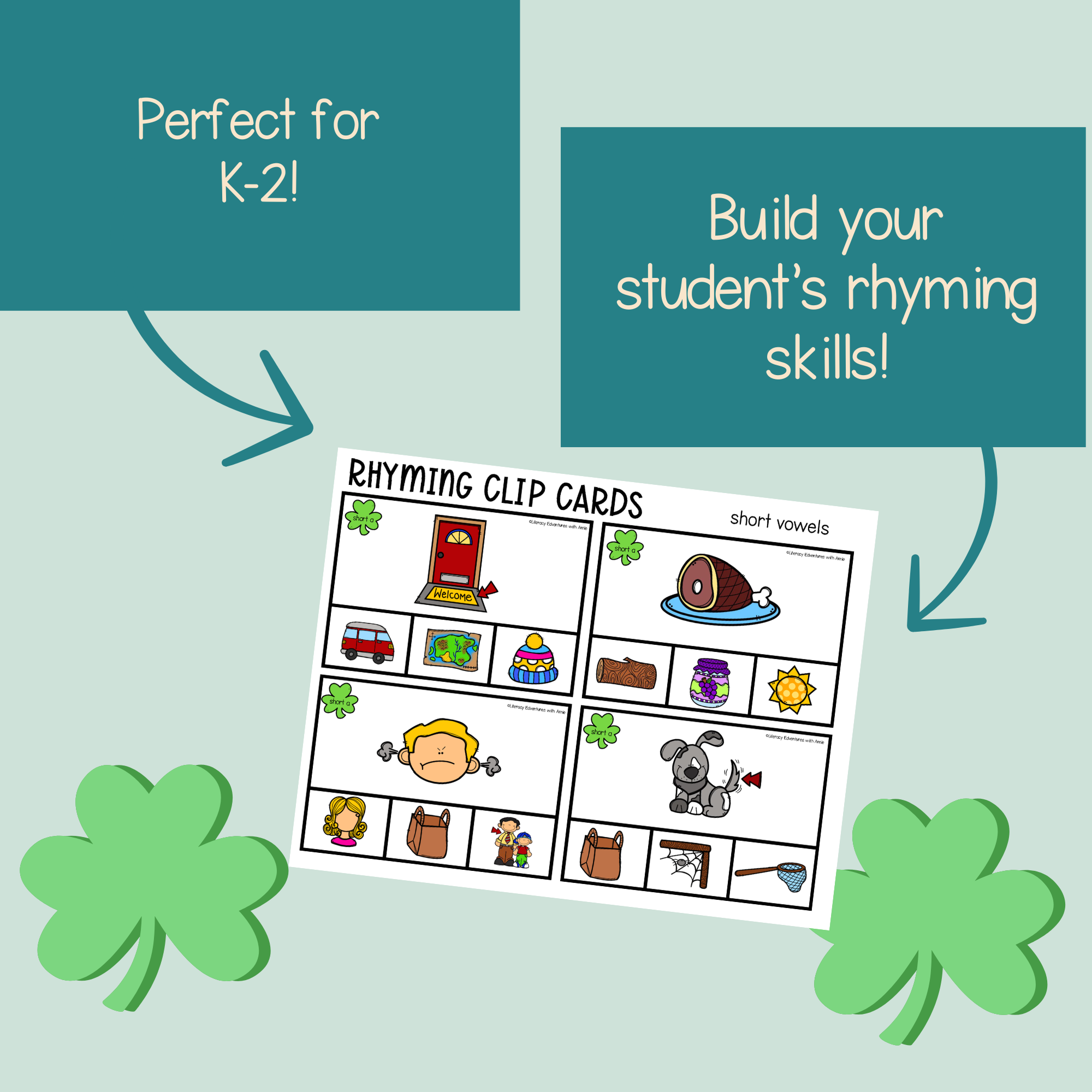 March Rhyming Clip Cards — Literacy Edventures