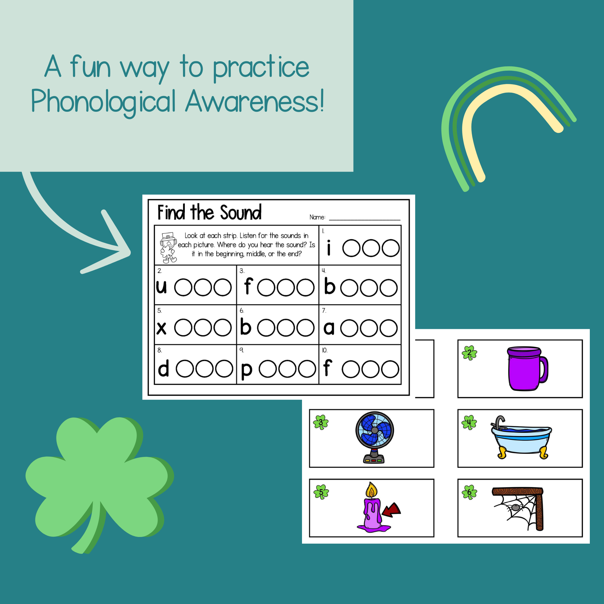 March Early Phonological Awareness Task Cards — Literacy Edventures