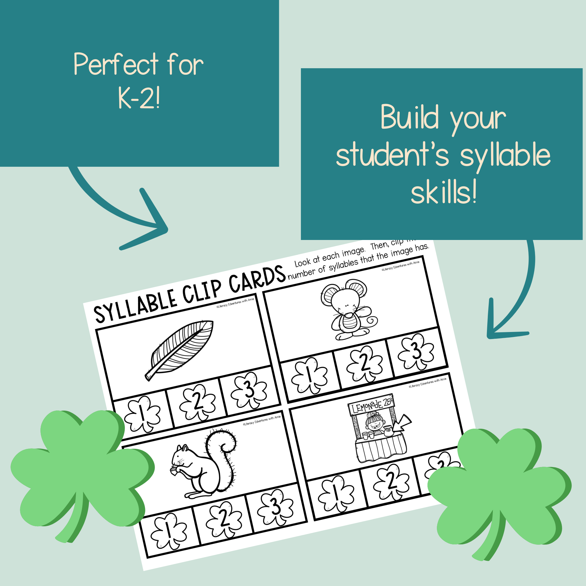 March Syllable Clip Cards — Literacy Edventures