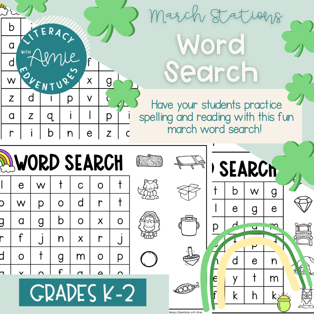 March Phonics Word Search — Literacy Edventures