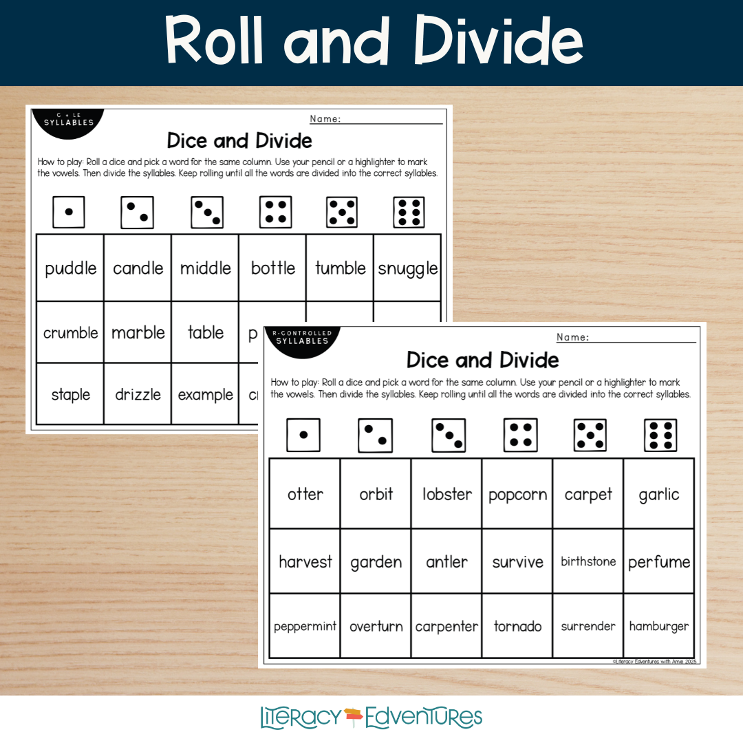 8 Fun Syllable Activities for Multisyllabic Word Practice — Literacy ...