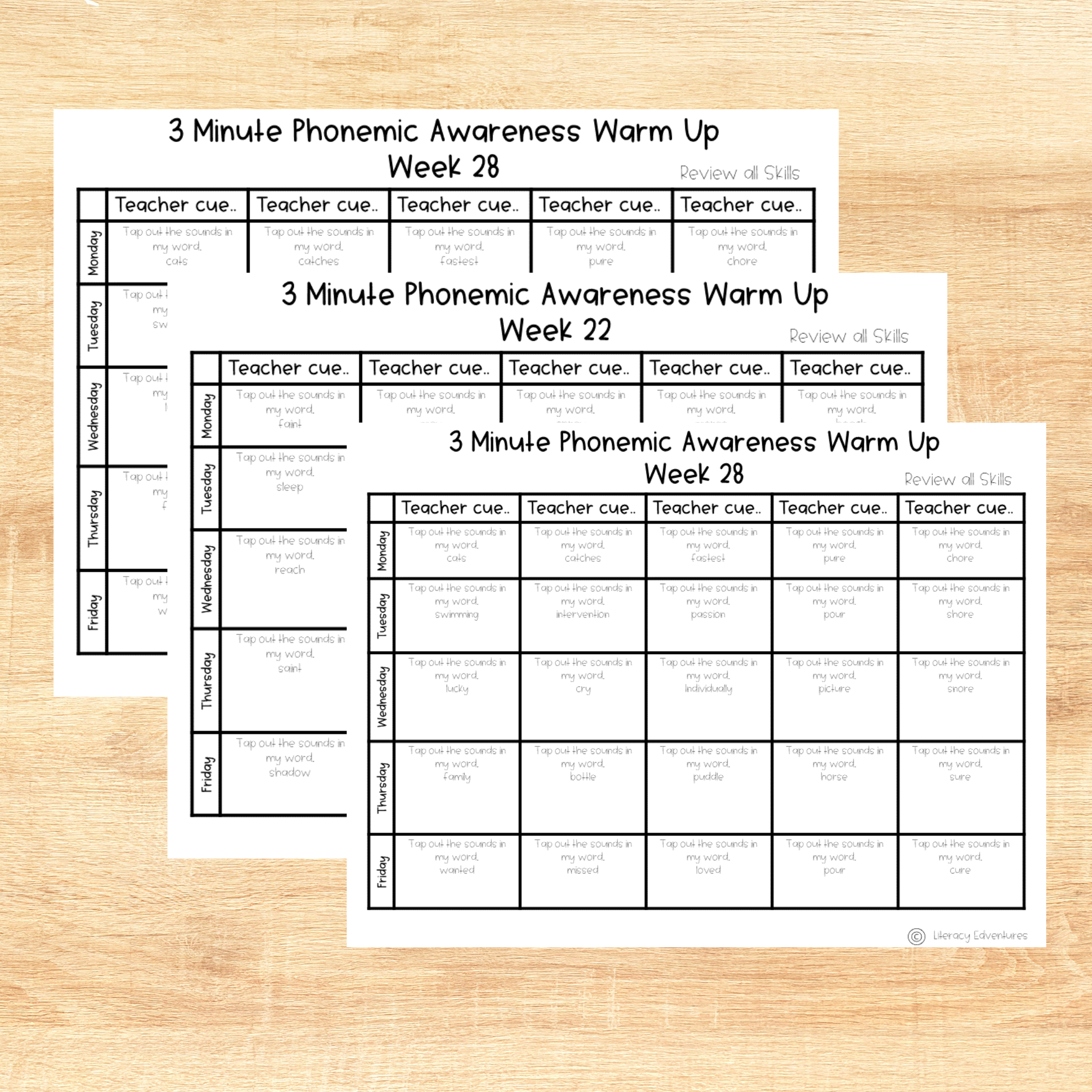Phonics Lesson Template