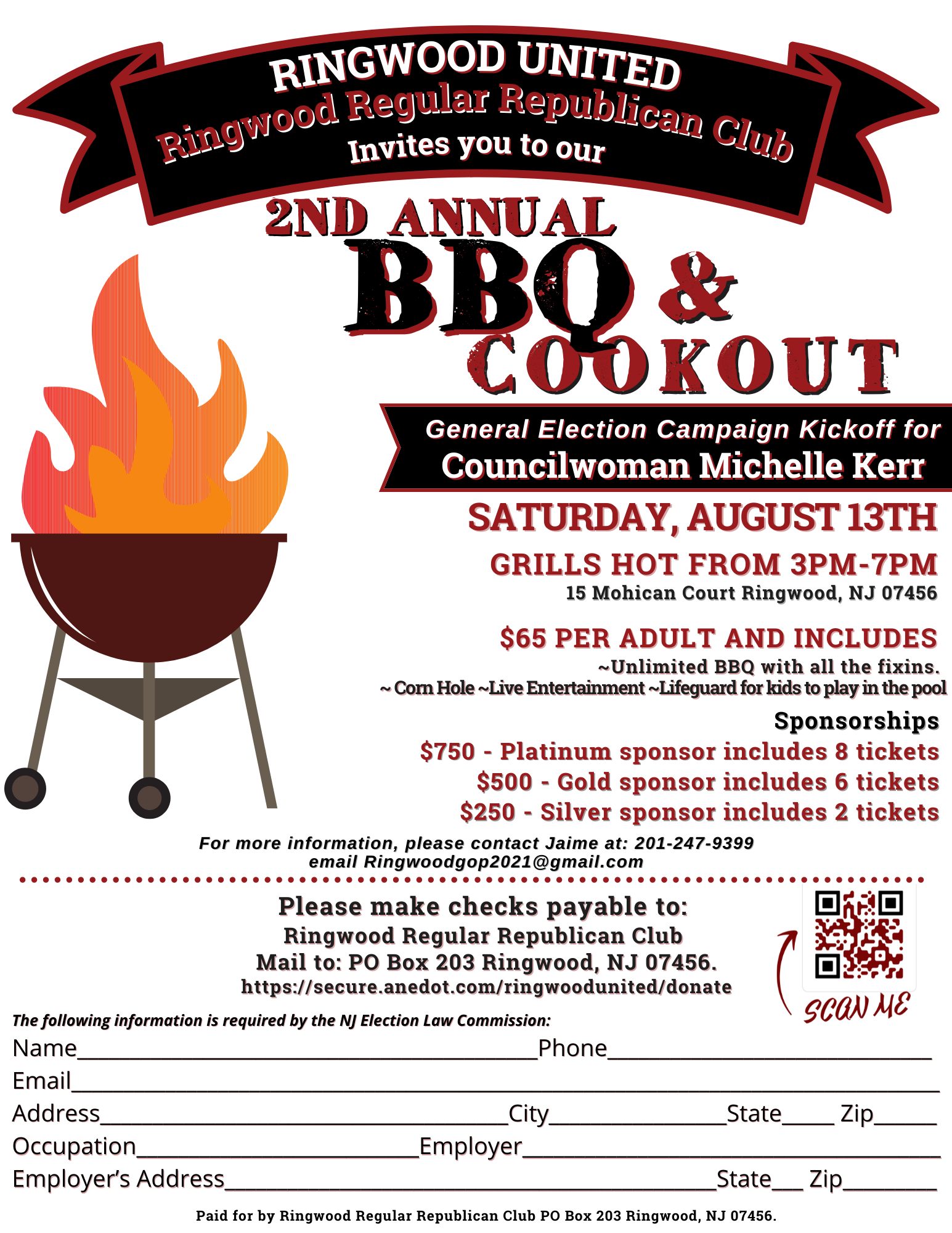 2nd Annual BBQ Cookout — Ringwood GOP
