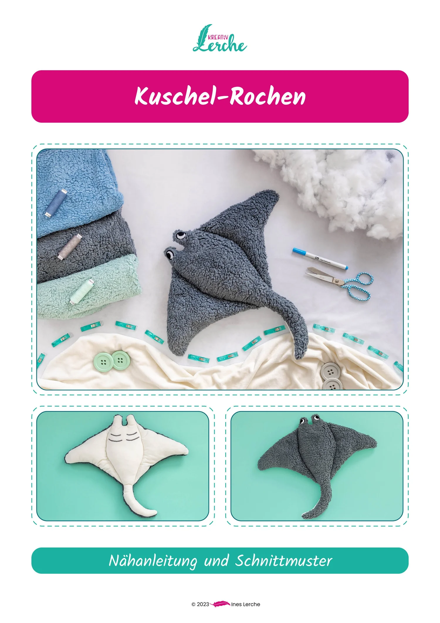 Kuschel-Rochen — Kreativlerche: Nähen, Plotten & Stoffdesign