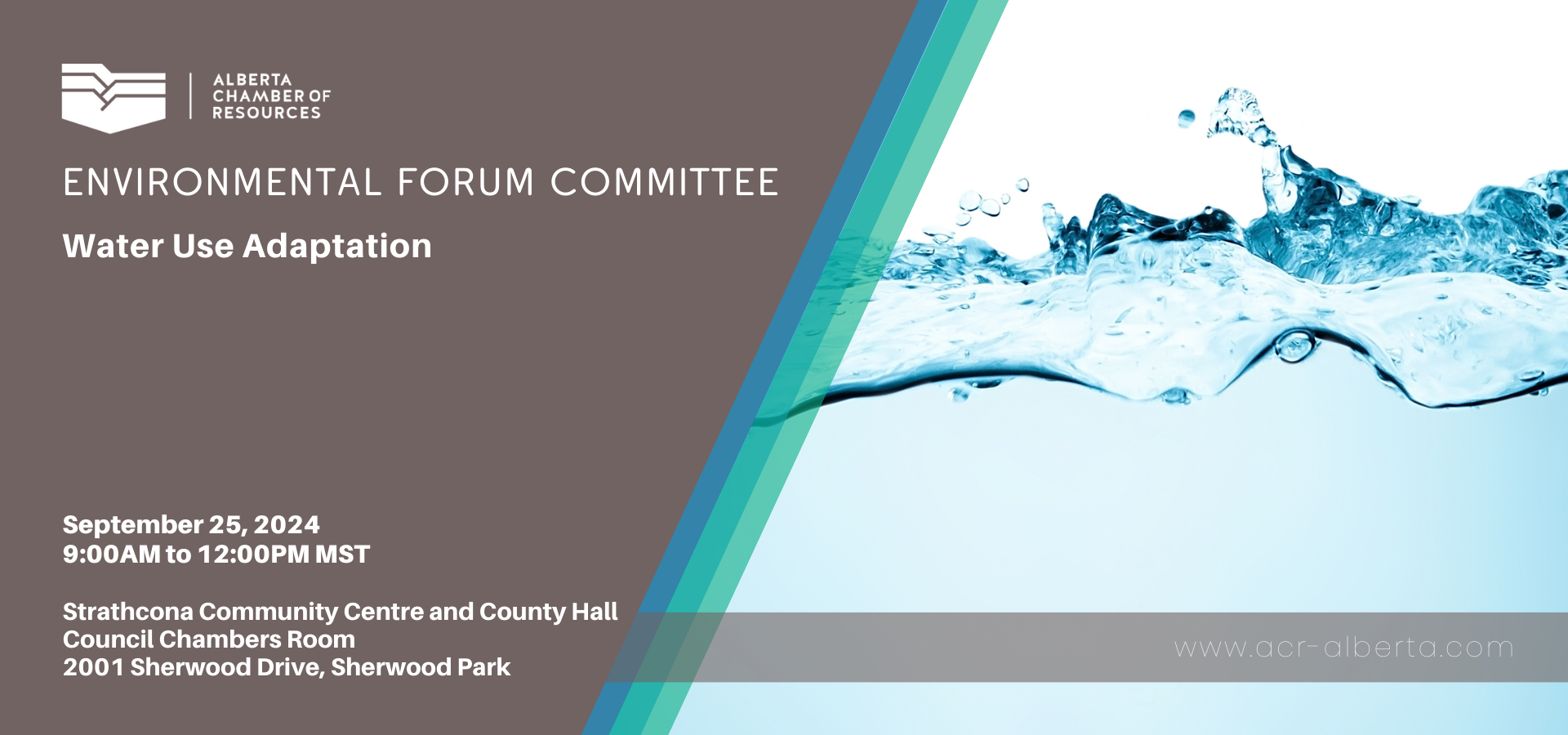 Environmental Forum - Water Use Adaptation — Alberta Chamber of Resources