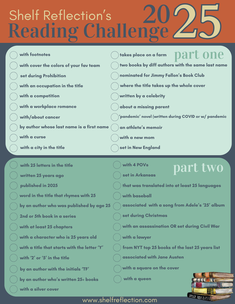 Shelf Reflection's 2025 Reading Challenge by Shelf Reflection — Shelf ...