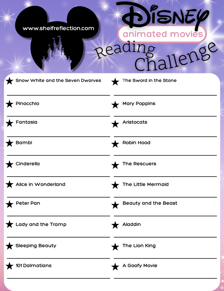Disney Animated Movies Reading Challenge by Shelf Reflection — Shelf ...