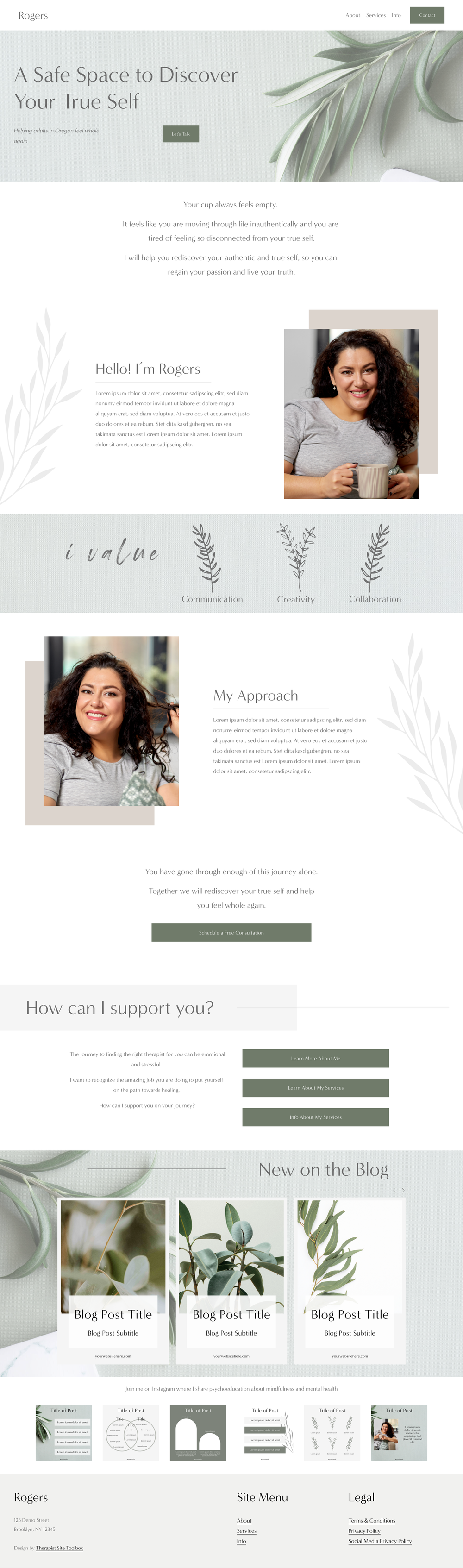 Rogers Template | Customize Your Practice — Therapist Site Toolbox