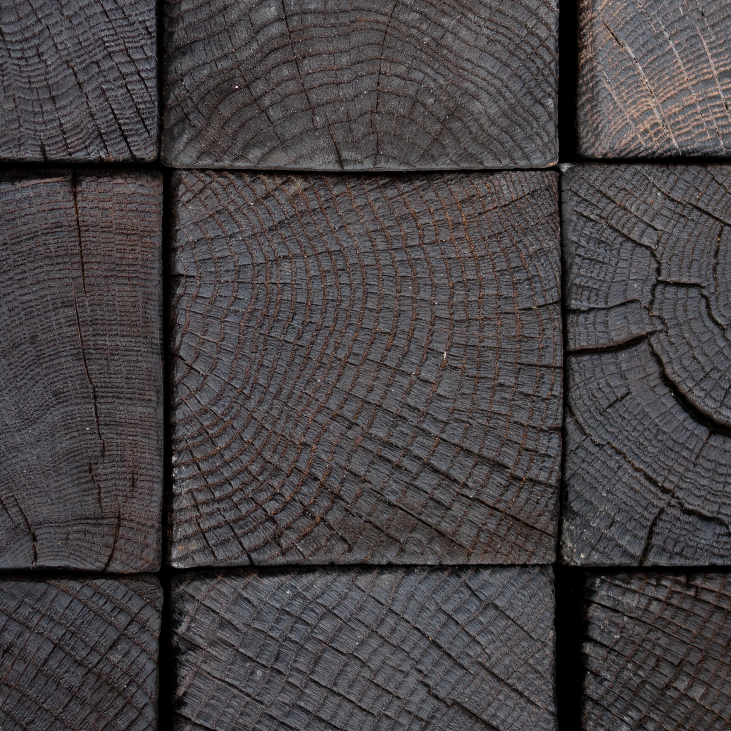 Charred Oak Setts - Charred Oak Paving — Allgreen