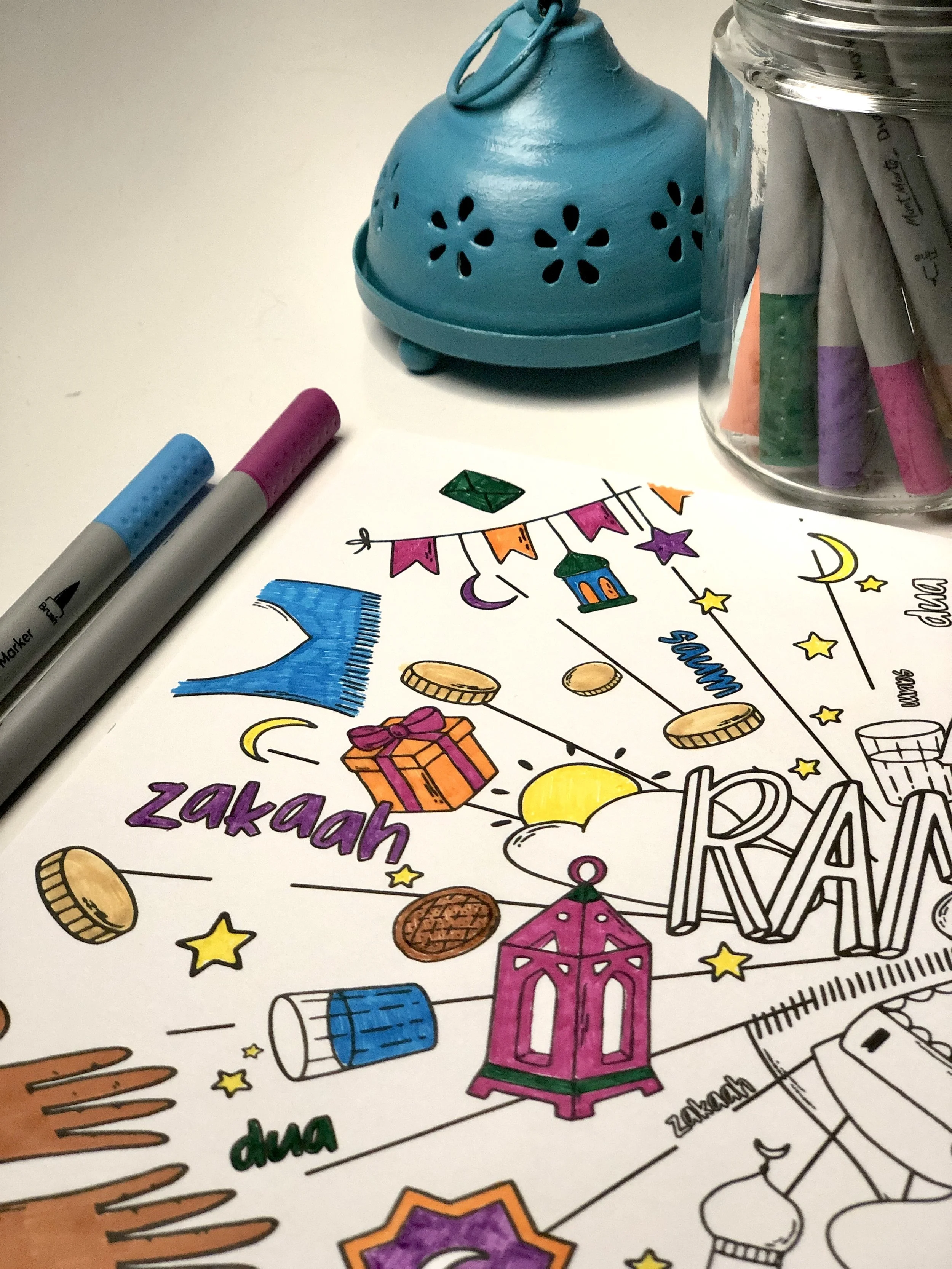Week One Activity: A Blessed Ramadan Colouring Poster — Allamah Education