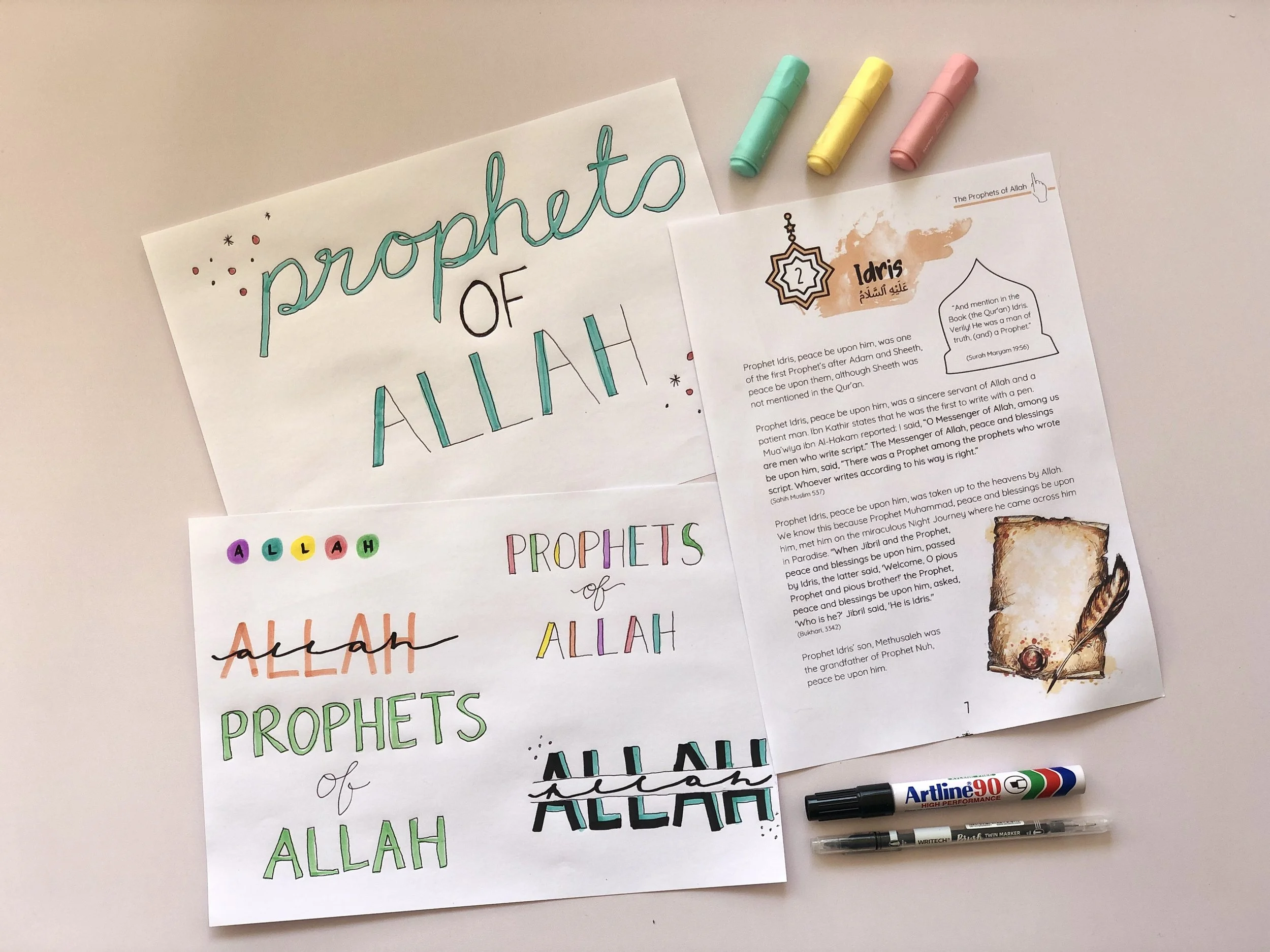 Prophets of Allah arts and crafts activities — Allamah Education