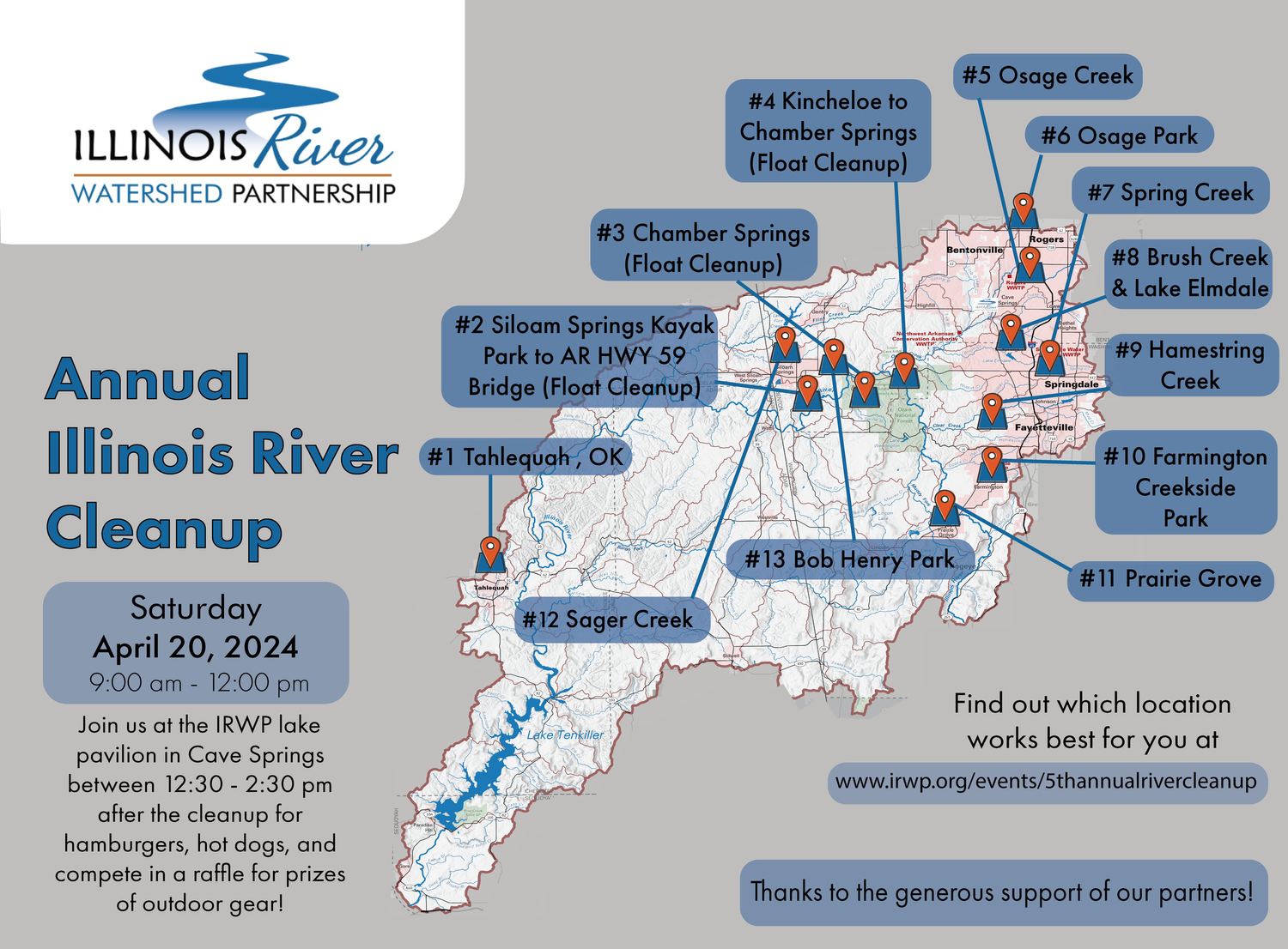 Annual Illinois River Cleanup — Illinois River Watershed Partnership