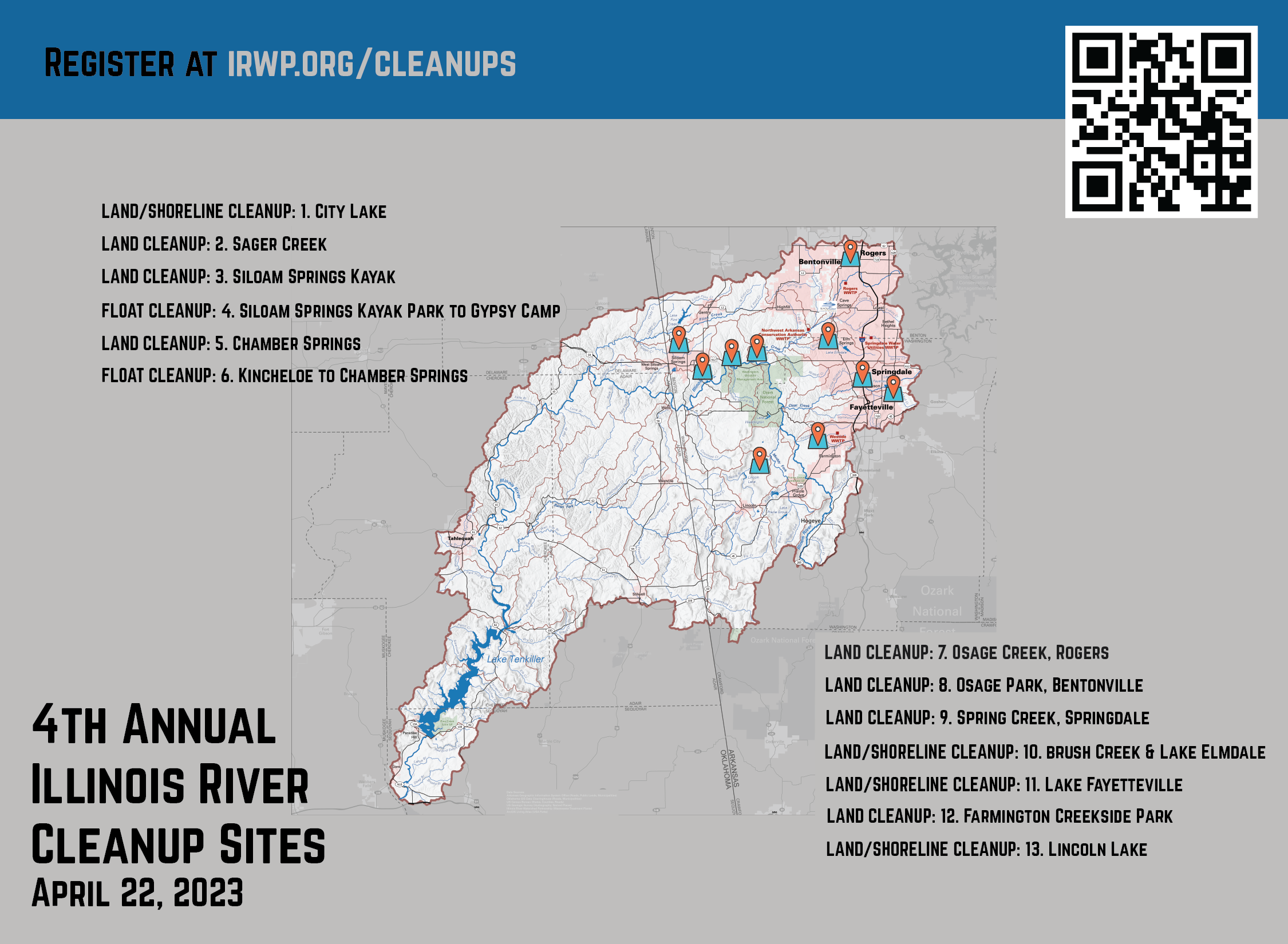 4th Annual Illinois River Cleanup — Illinois River Watershed Partnership