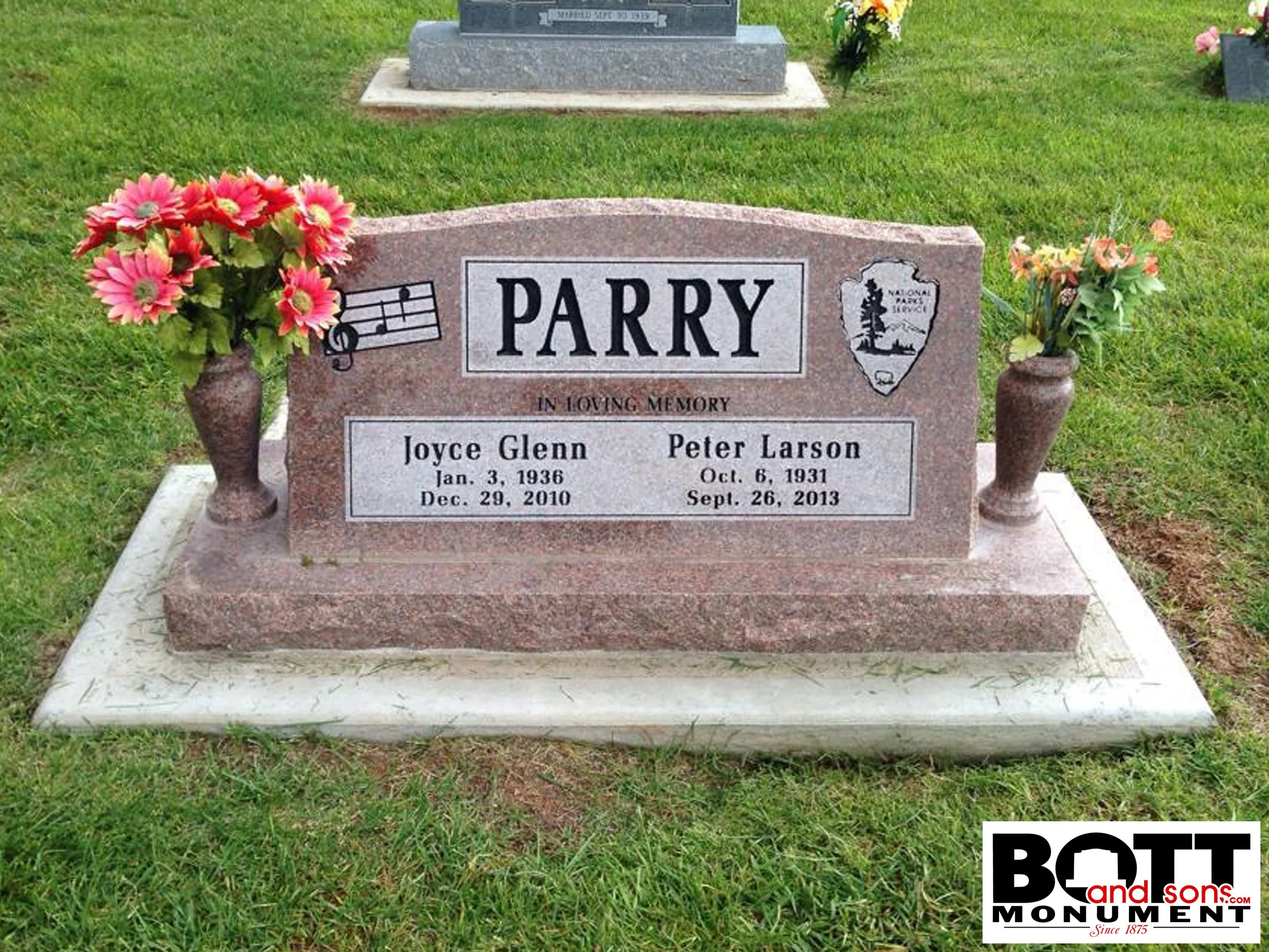 Slant with a Base Styles — Bott and Sons Monument